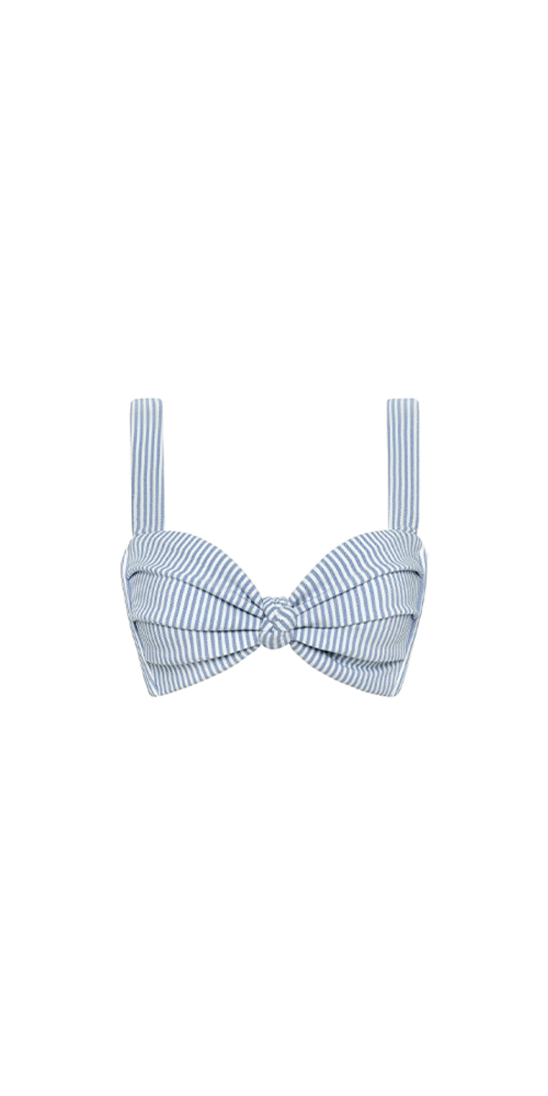 Montce Hayden Bikini Top - Classic Blue Stripe | Garmentory