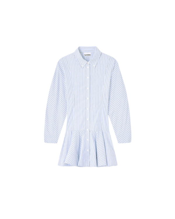 Ganni Stripe Shirt Dress - Lavender Lustre | Garmentory