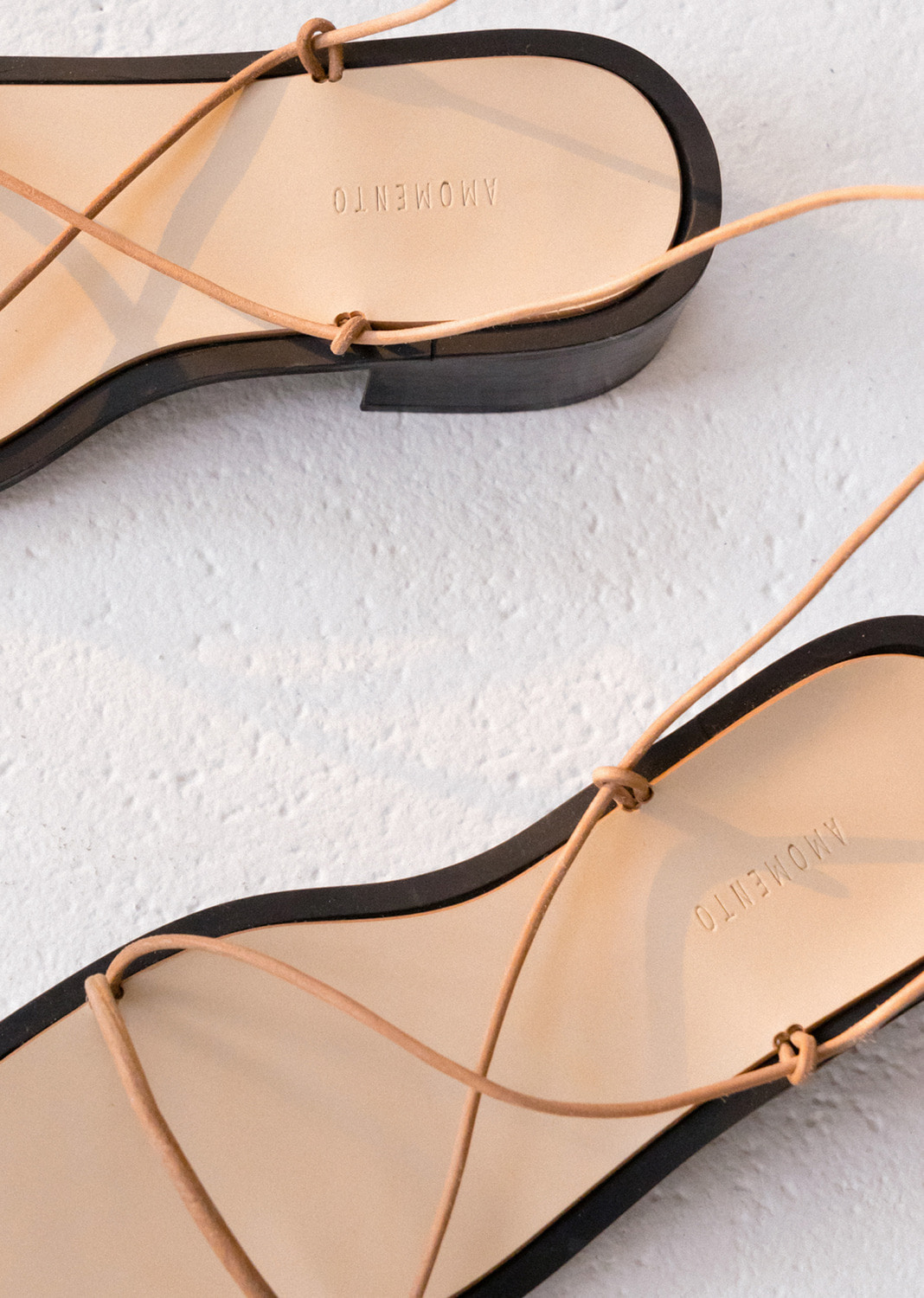 AMOMENTO LEATHER STRING SANDAL | Garmentory