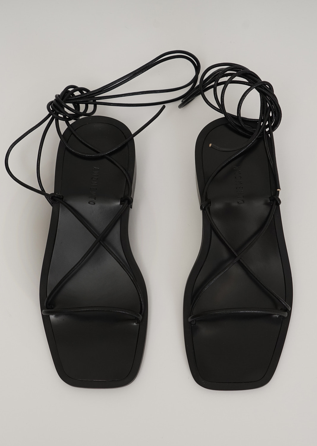 AMOMENTO LEATHER STRING SANDAL | Garmentory