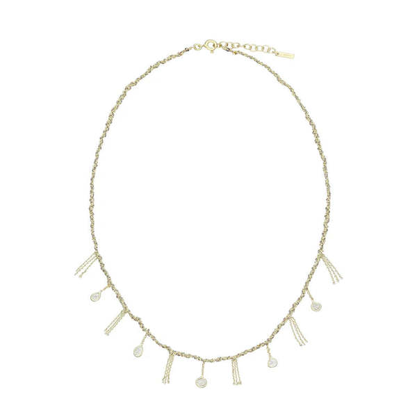 Marie Laure Chamorel Gold Grey Polki Diamonds Necklace | Garmentory