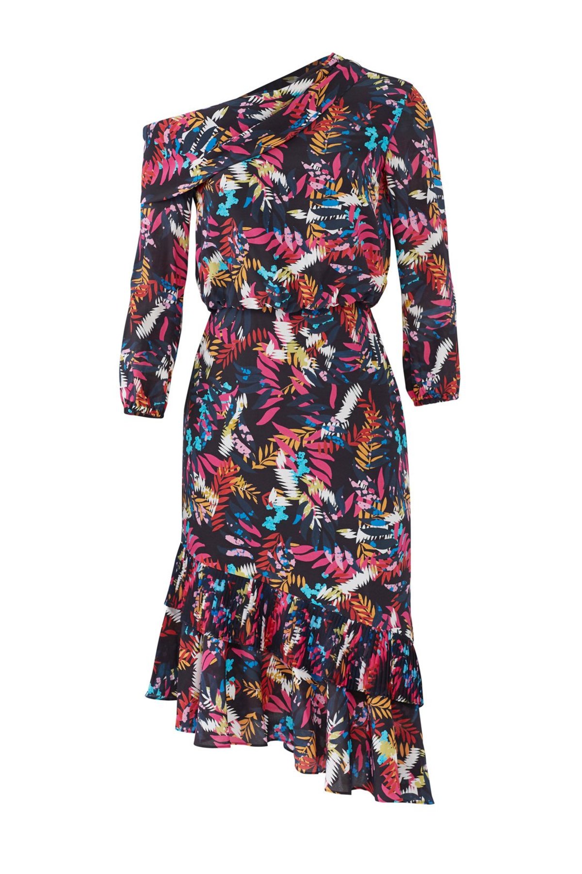 SALONI Lexie Dress - Navy Fern | Garmentory