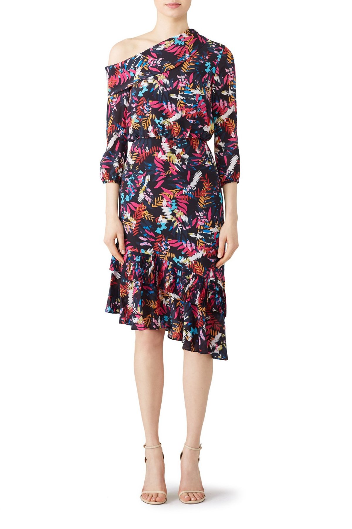 SALONI Lexie Dress - Navy Fern | Garmentory