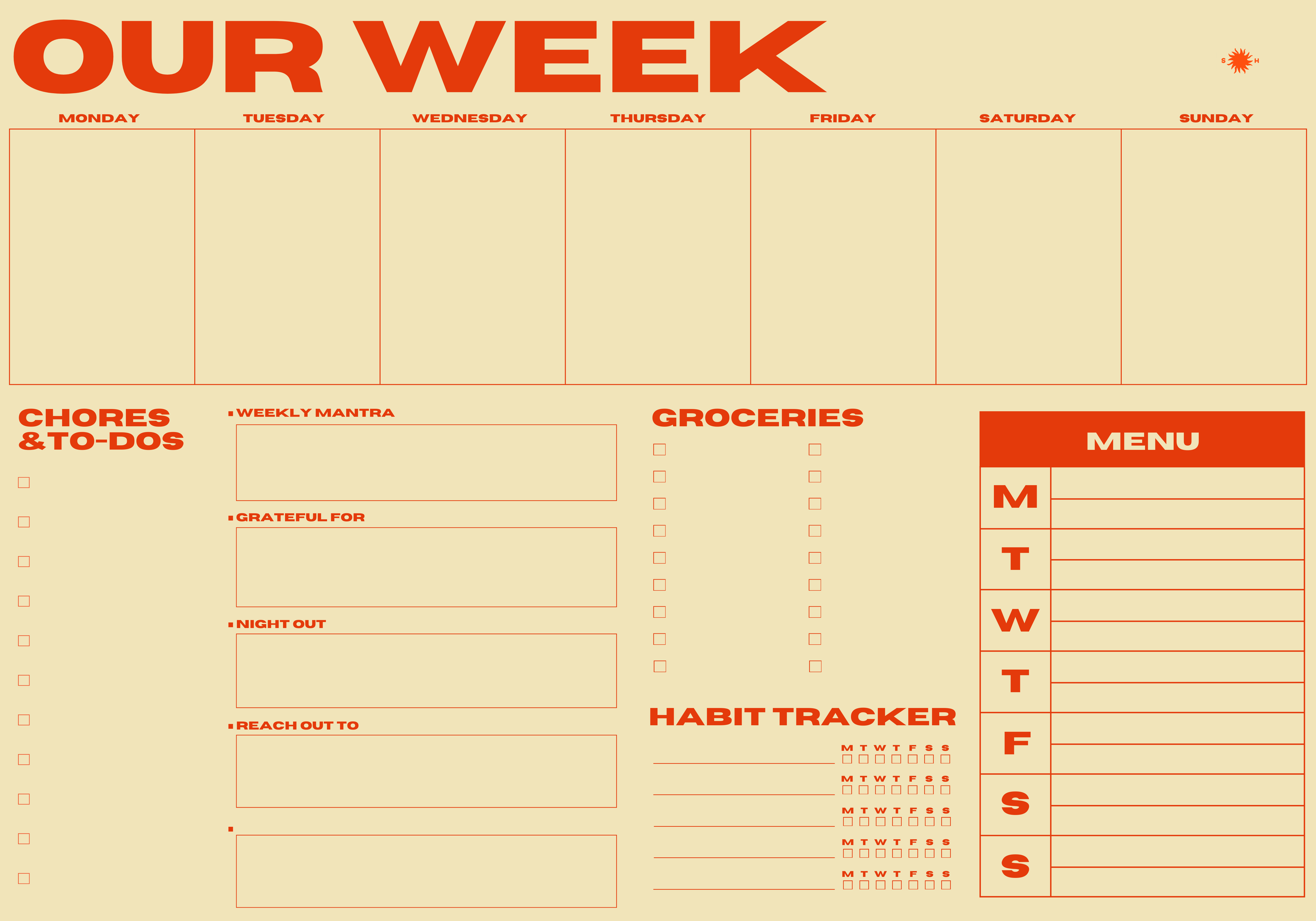 Sønderhaus Our Week Planner Pad | Garmentory
