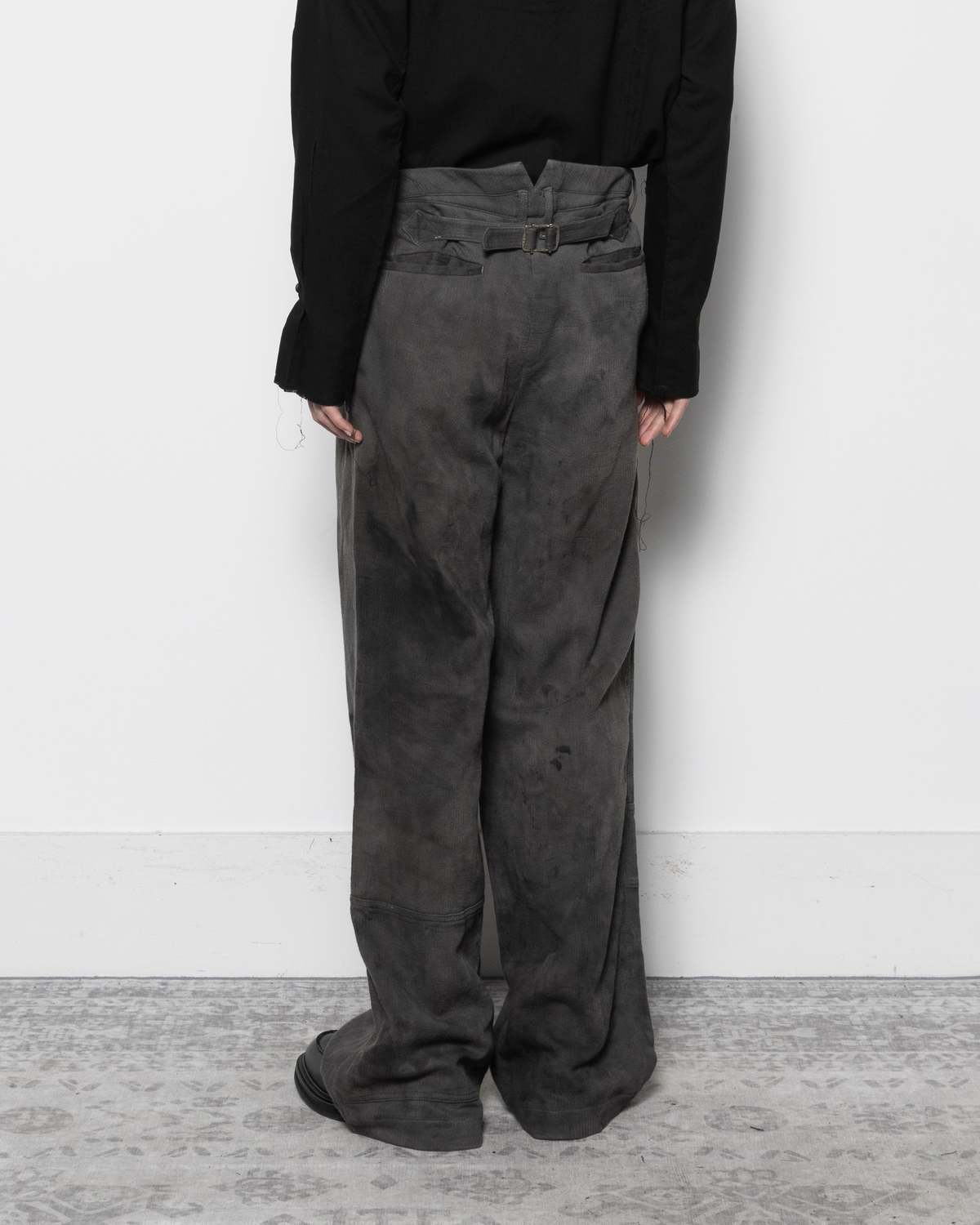 Professor.E Worker Pants in Natural Dyed Grey | Garmentory