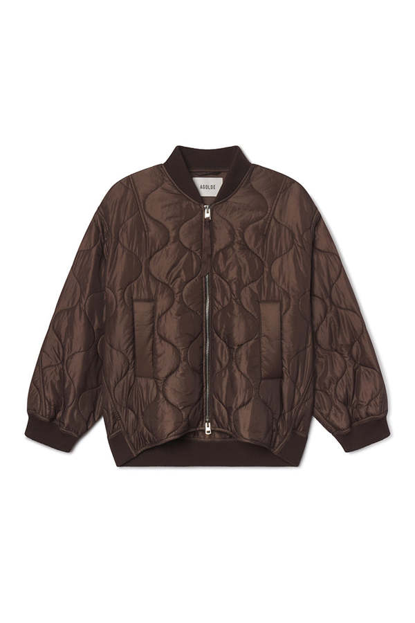AGOLDE Isla Quilted Jacket - Bourbon | Garmentory