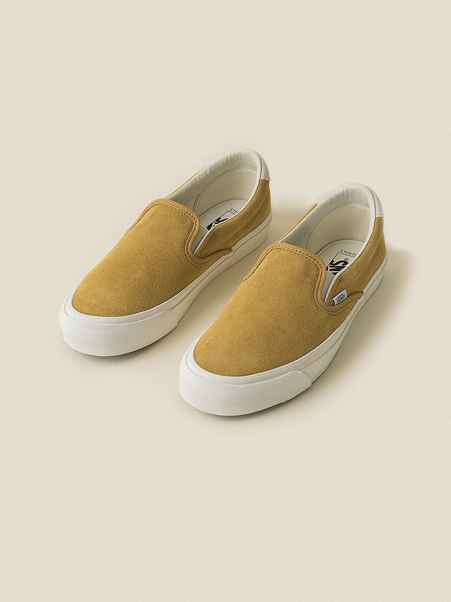 VANS VAULT Suede OG Slip-On 59 LX - Honey Mustard/Marshmallow | Garmentory