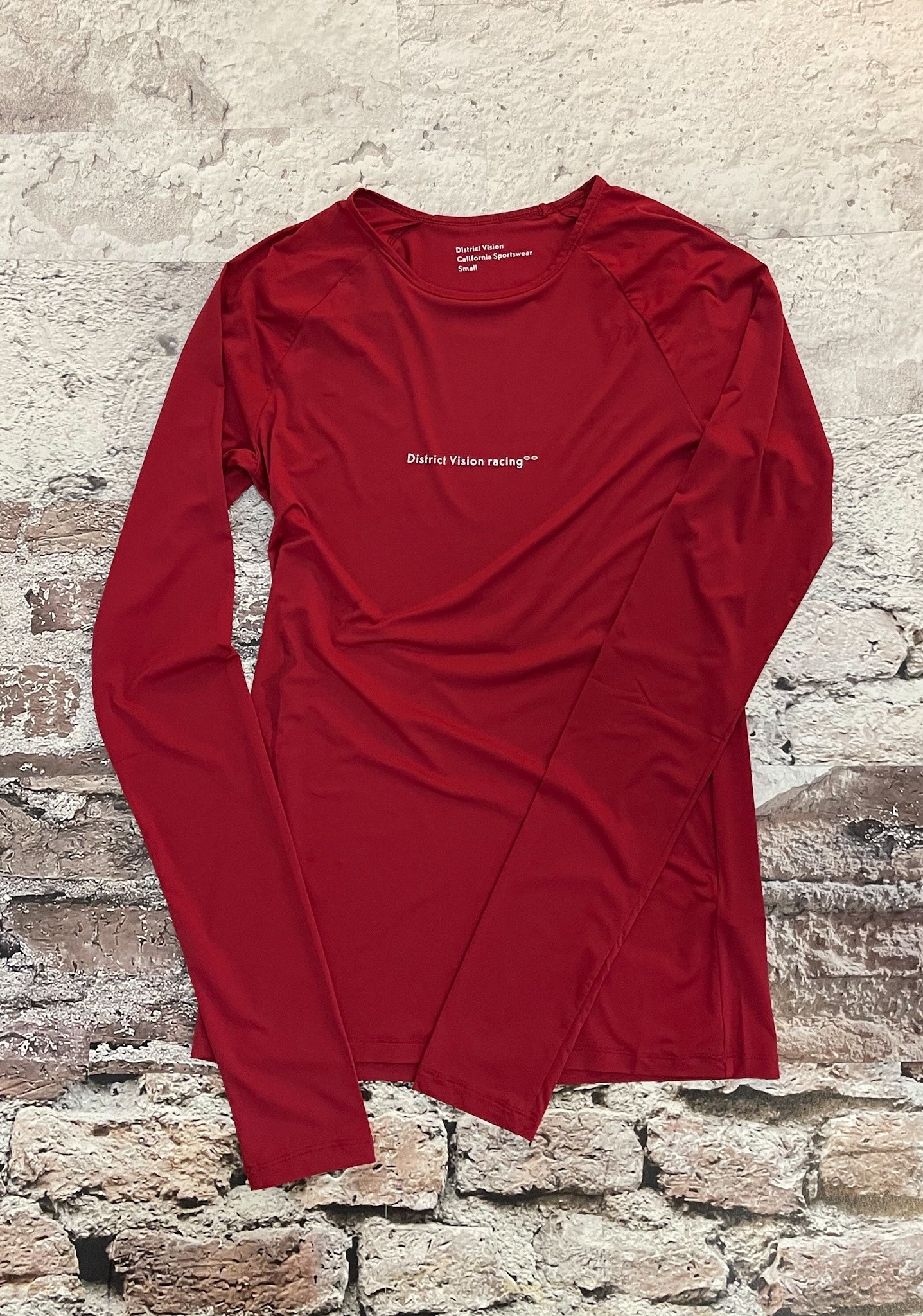 District Vision Ultralight Aloe LS Fitted Tee - Cardinal | Garmentory