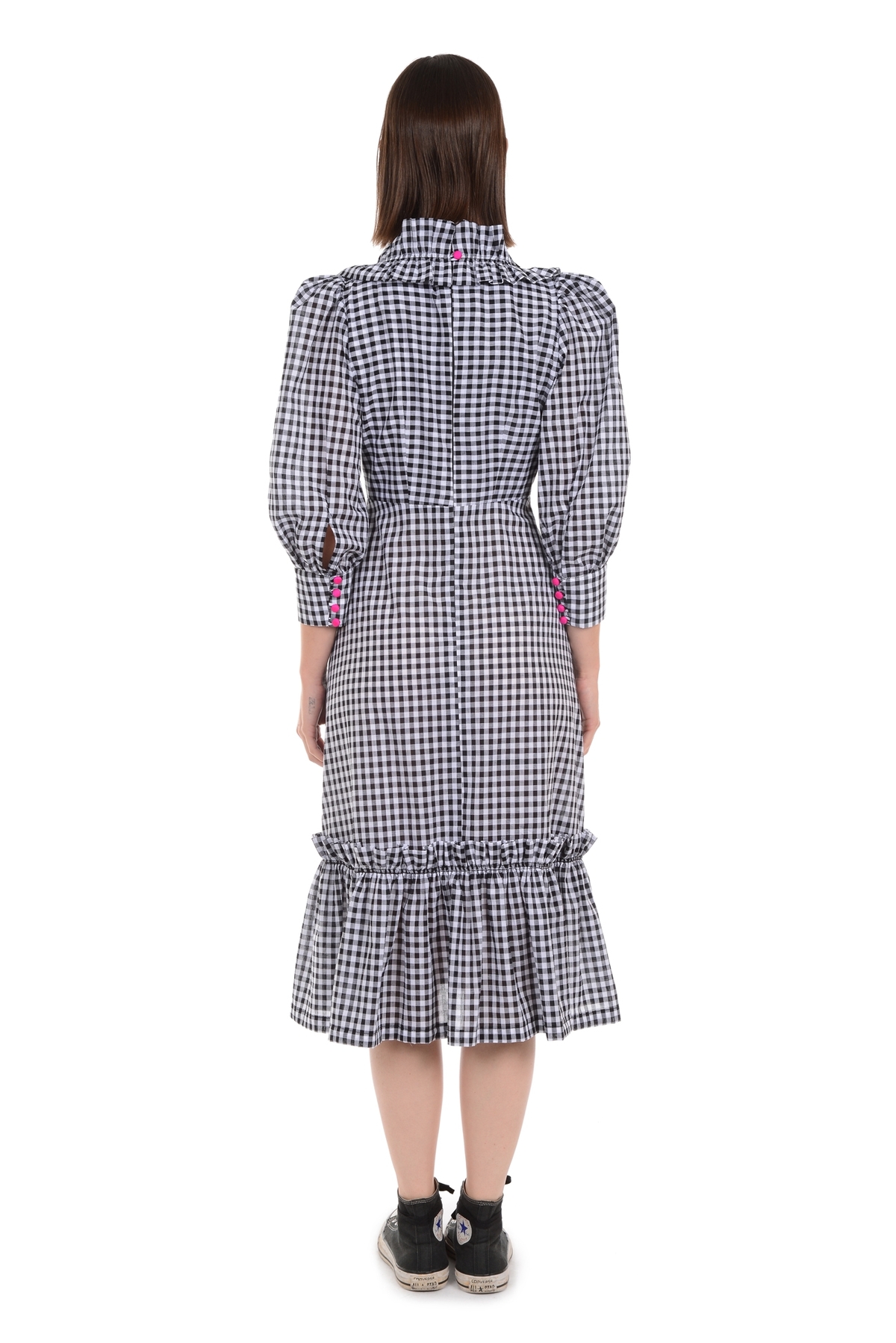 Lindsey Thornburg Isabelle Dress - Black And White Gingham | Garmentory