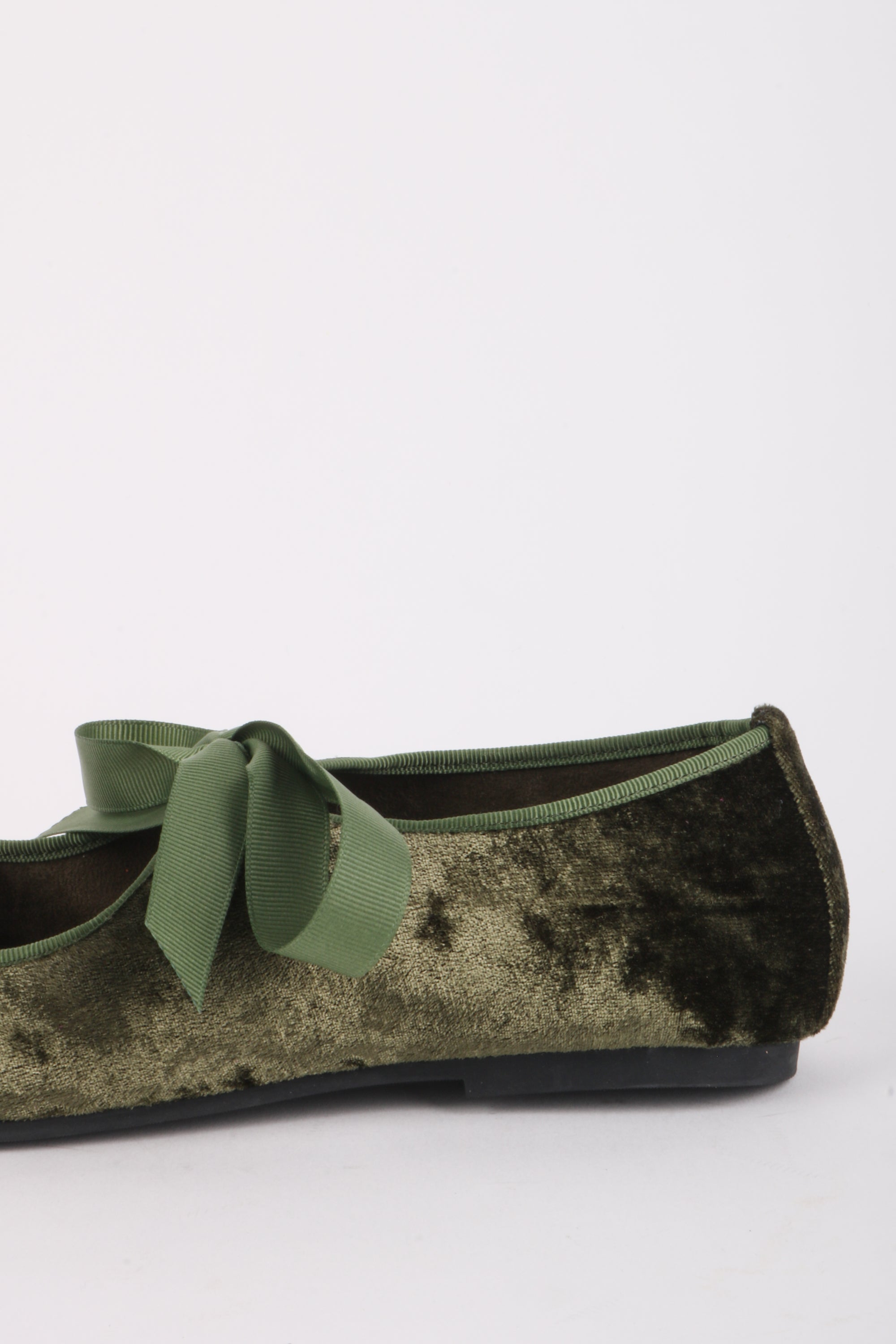 "INTENTIONALLY __________." VALLEY VELVET BALLET FLAT - Black | Garmentory