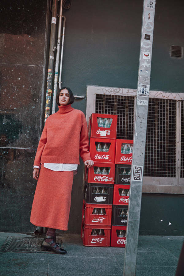 L'ENVERS Augustine Flare Skirt - Coral | Garmentory