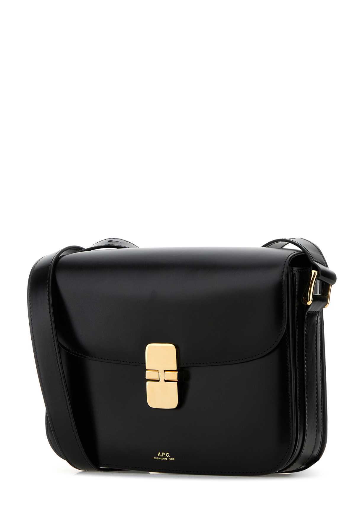A.P.C. Grace Leather Crossbody Bag - Black | Garmentory