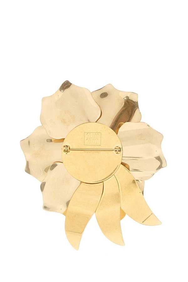 MIU MIU Gold Metal Pin Brooch - Oro+Crystal | Garmentory