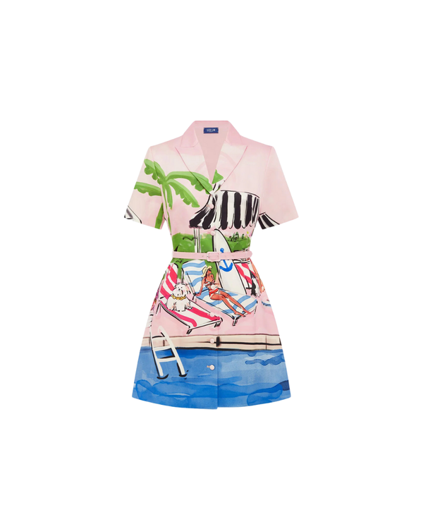 Leo Lin Brigitte Mini Dress - Riviera Print | Garmentory