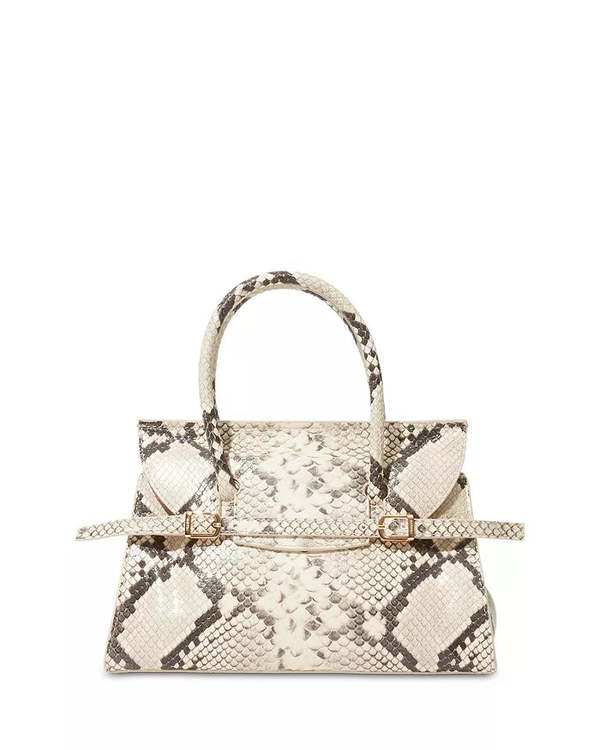 Jonathan Simkhai River Small Snake Embossed Leather Top Handle Bag ...