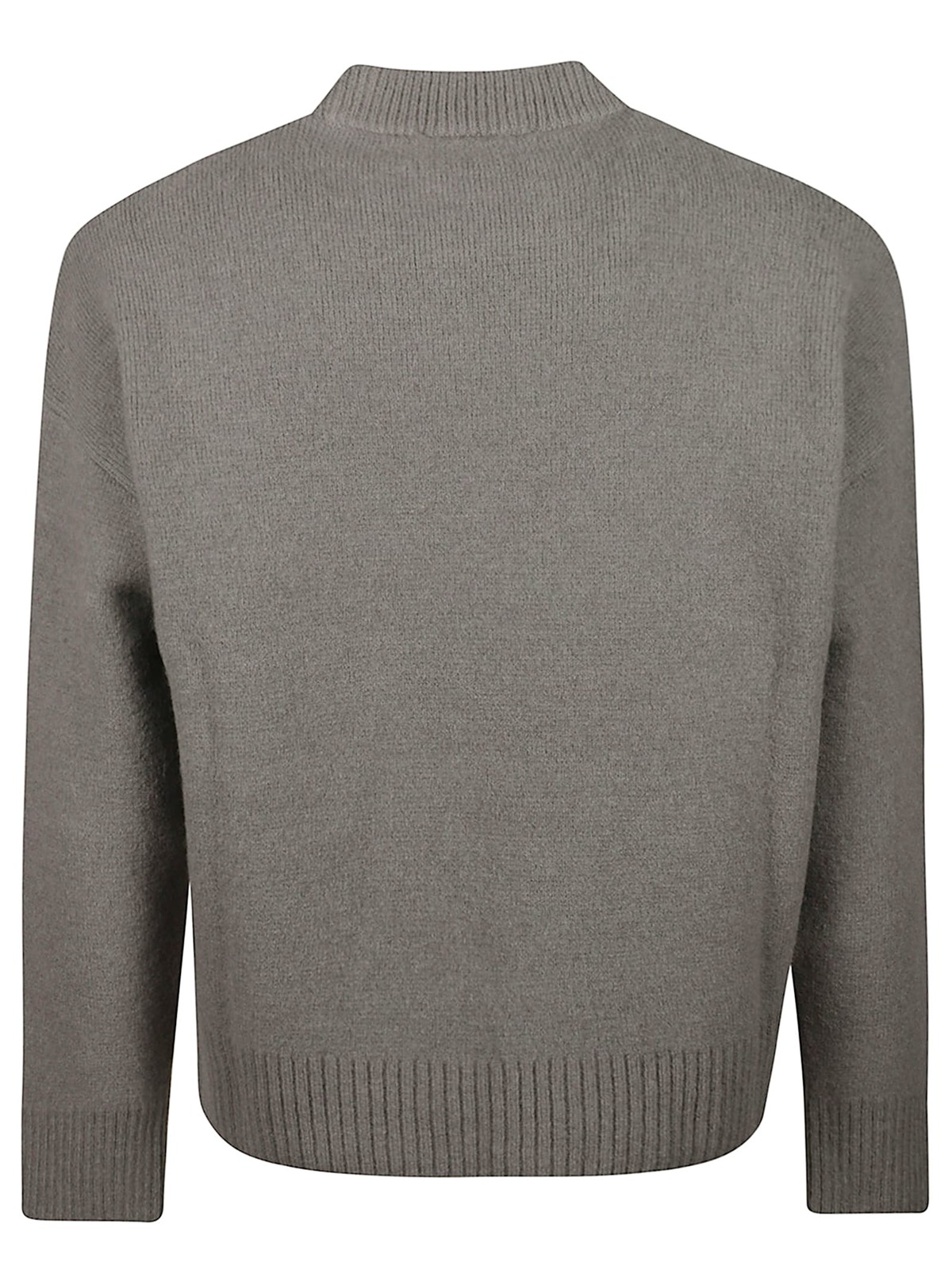 Ami Alexandre Mattiussi Alpaca And Wool Sweater With Logo - Gray ...
