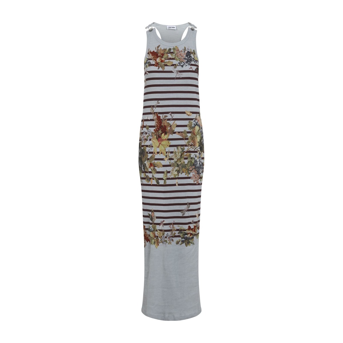 Jean Paul Gaultier Mariniere Grape Long Dress - Light Blue Multicolor ...