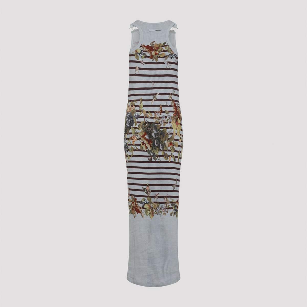 Jean Paul Gaultier Mariniere Grape Long Dress - Light Blue Multicolor ...