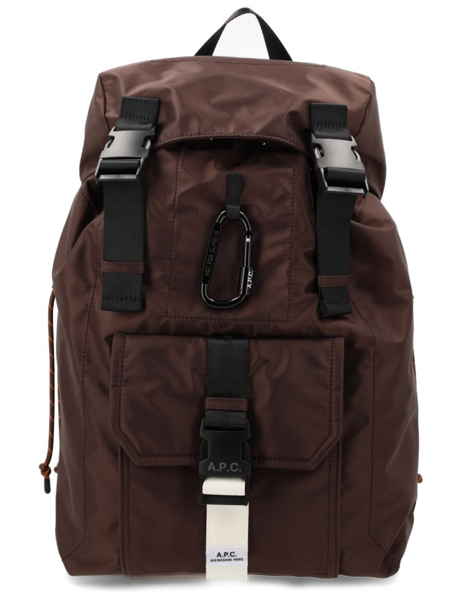 A.P.C. Backpack Trek With Logo - Brown | Garmentory