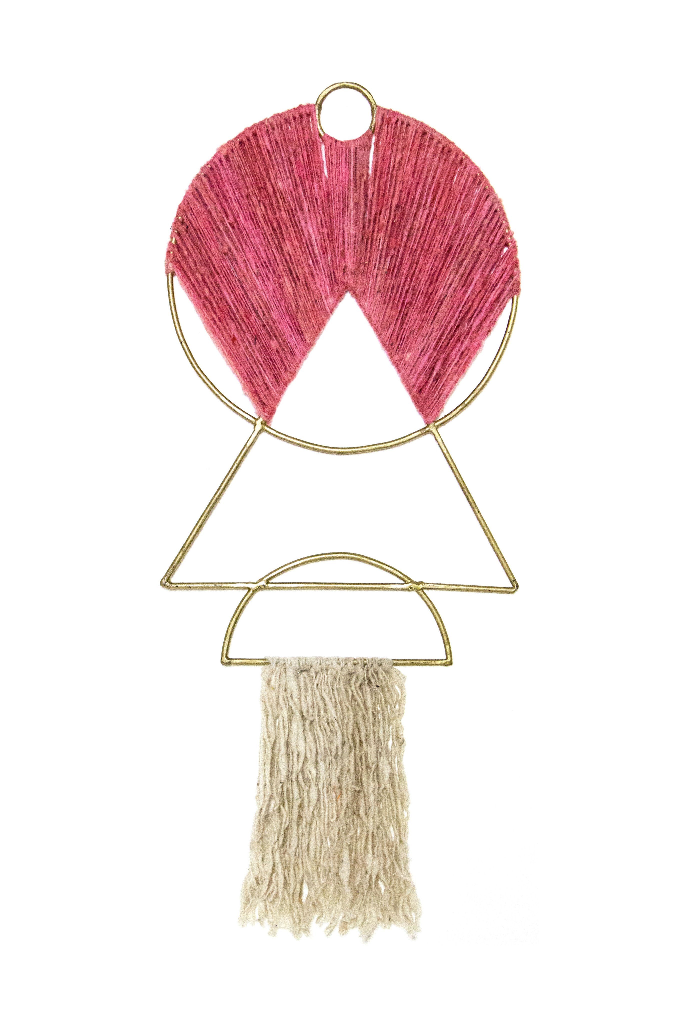 Meso Goods Iron Triangle Wall Hanging - Pink/Natural | Garmentory