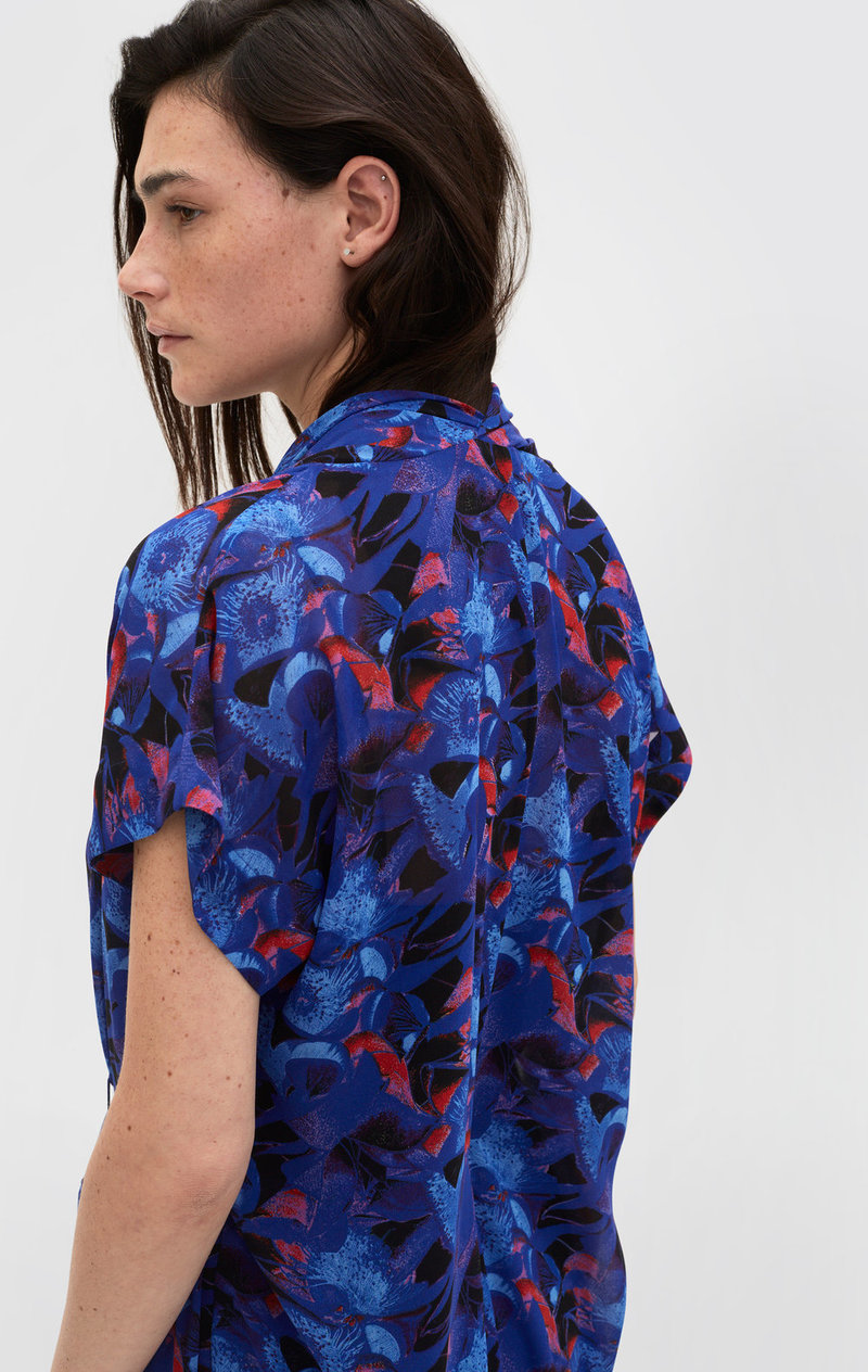 Rodebjer Olympia Dress - Blue Eucalyptus Print | Garmentory
