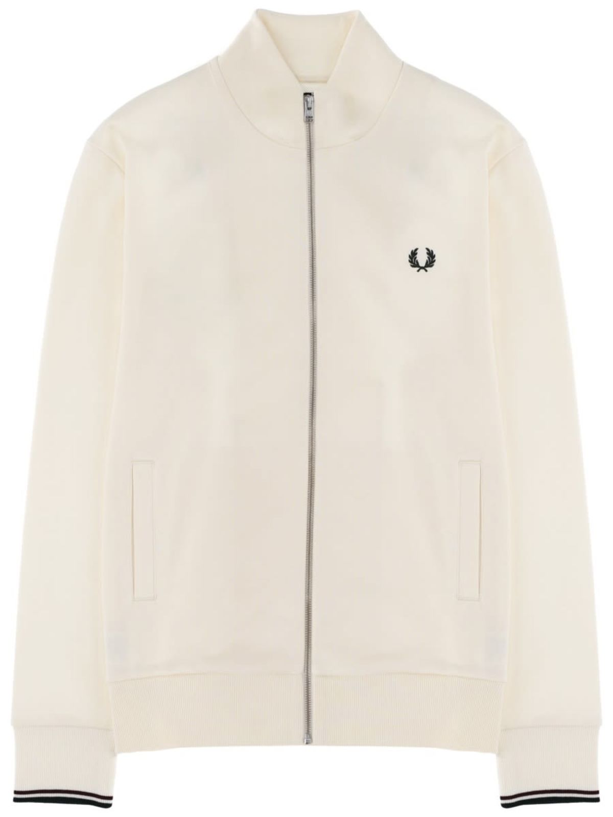 Fred Perry Sweatshirt With Logo And Zipper - Powder | Garmentory