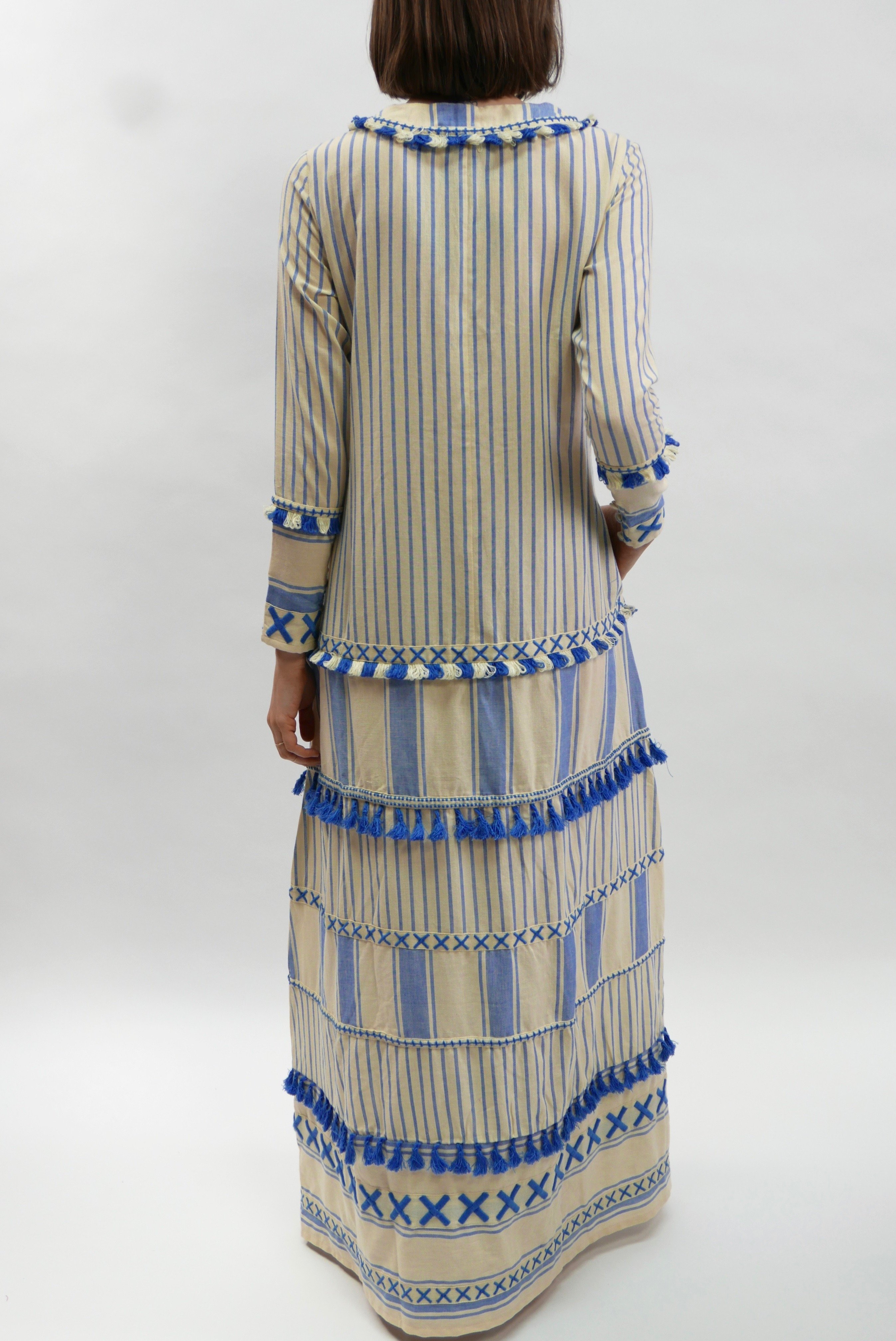 Dodo Bar Or Samuel Dress - Blue/Cream | Garmentory