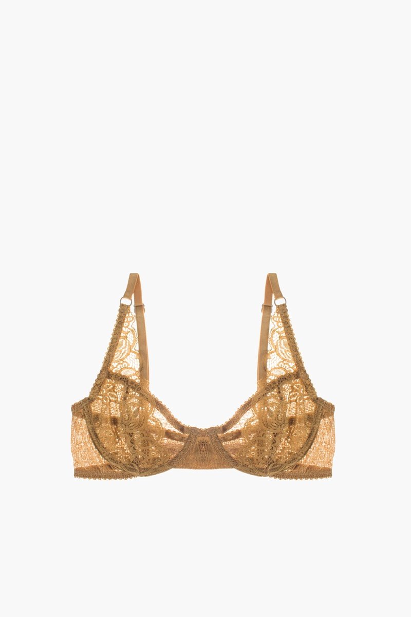 Lonely Lingerie June Underwire Bra - Gold | Garmentory