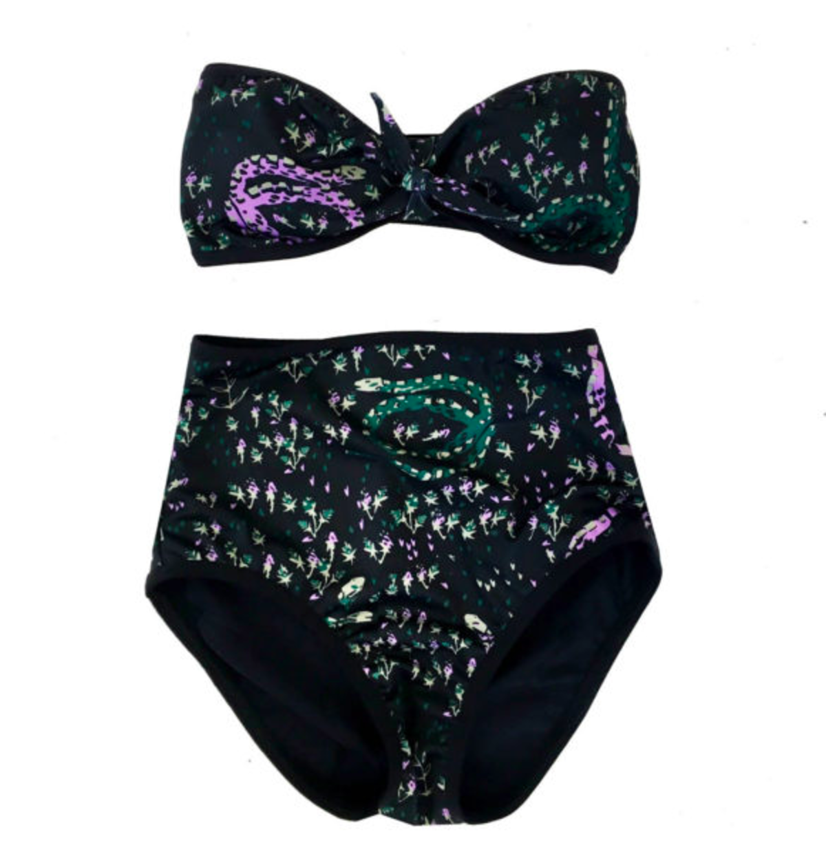Thief & Bandit Thorn and Snake Bikini - Lavender/Emerald/Gold | Garmentory