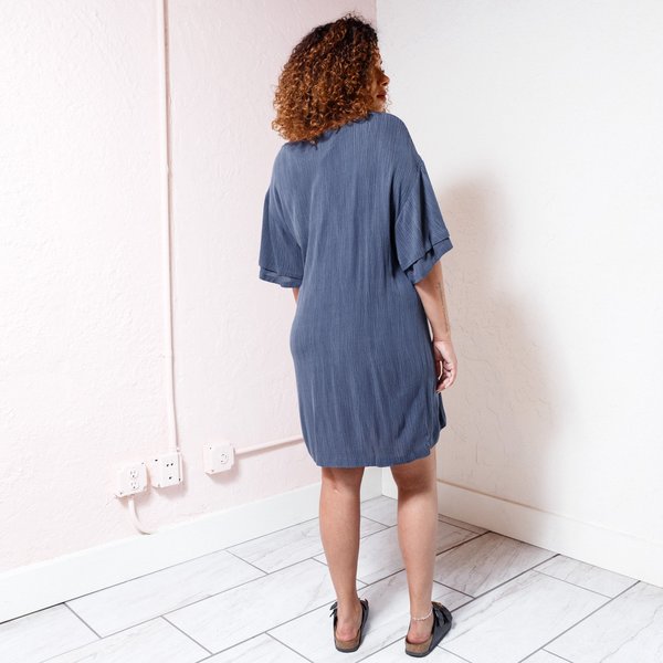 Native Youth Chukchi Dress - Slate Blue | Garmentory