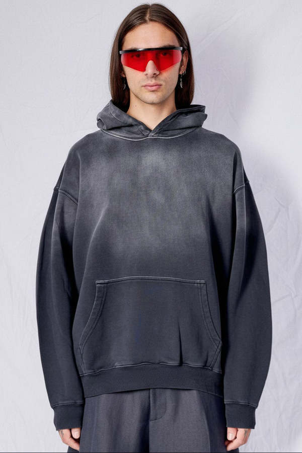 Assembly Faded Black Hoodie | Garmentory