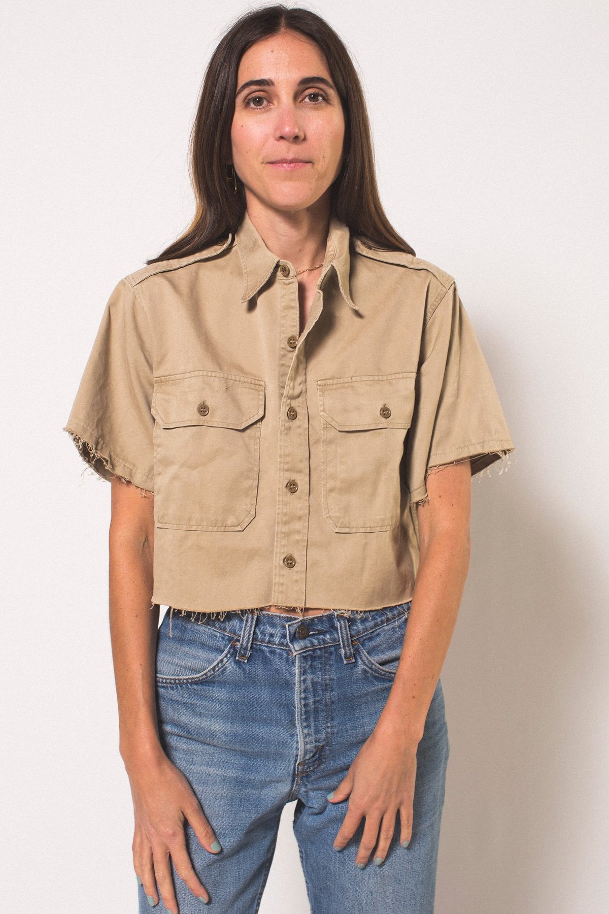 Vintage Distressed Uniform Crop Top | Garmentory