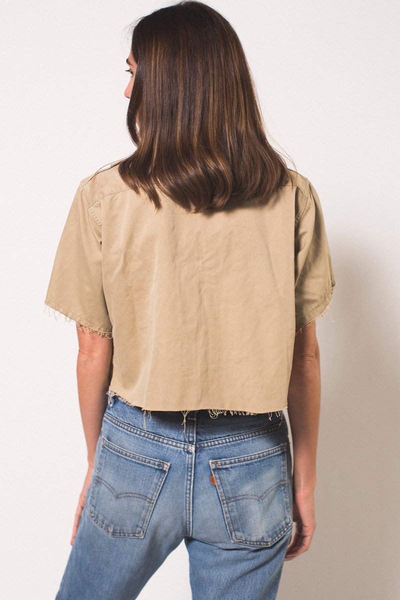 Vintage Distressed Uniform Crop Top | Garmentory