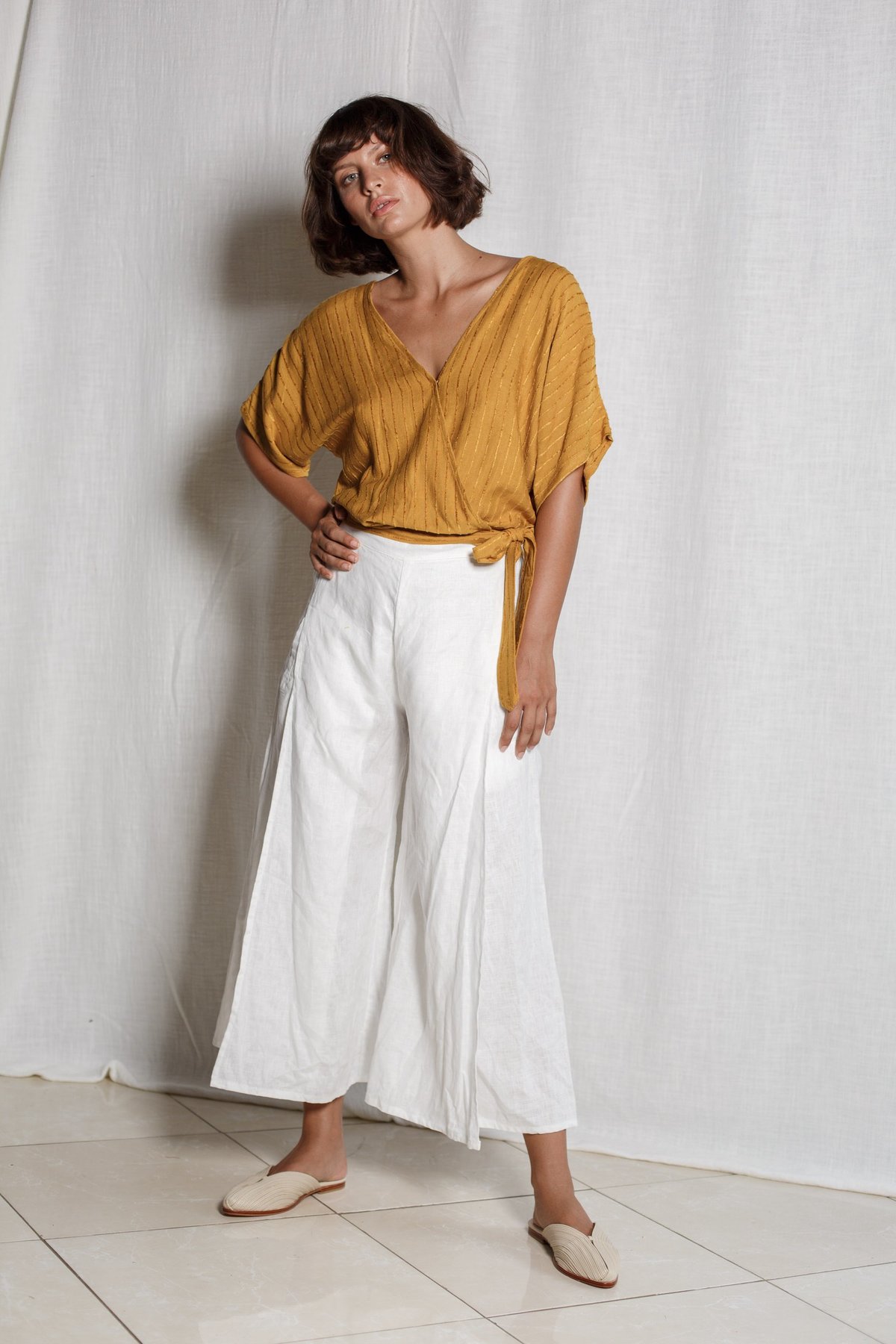 at Dawn. Stripe Wrap Top | Garmentory