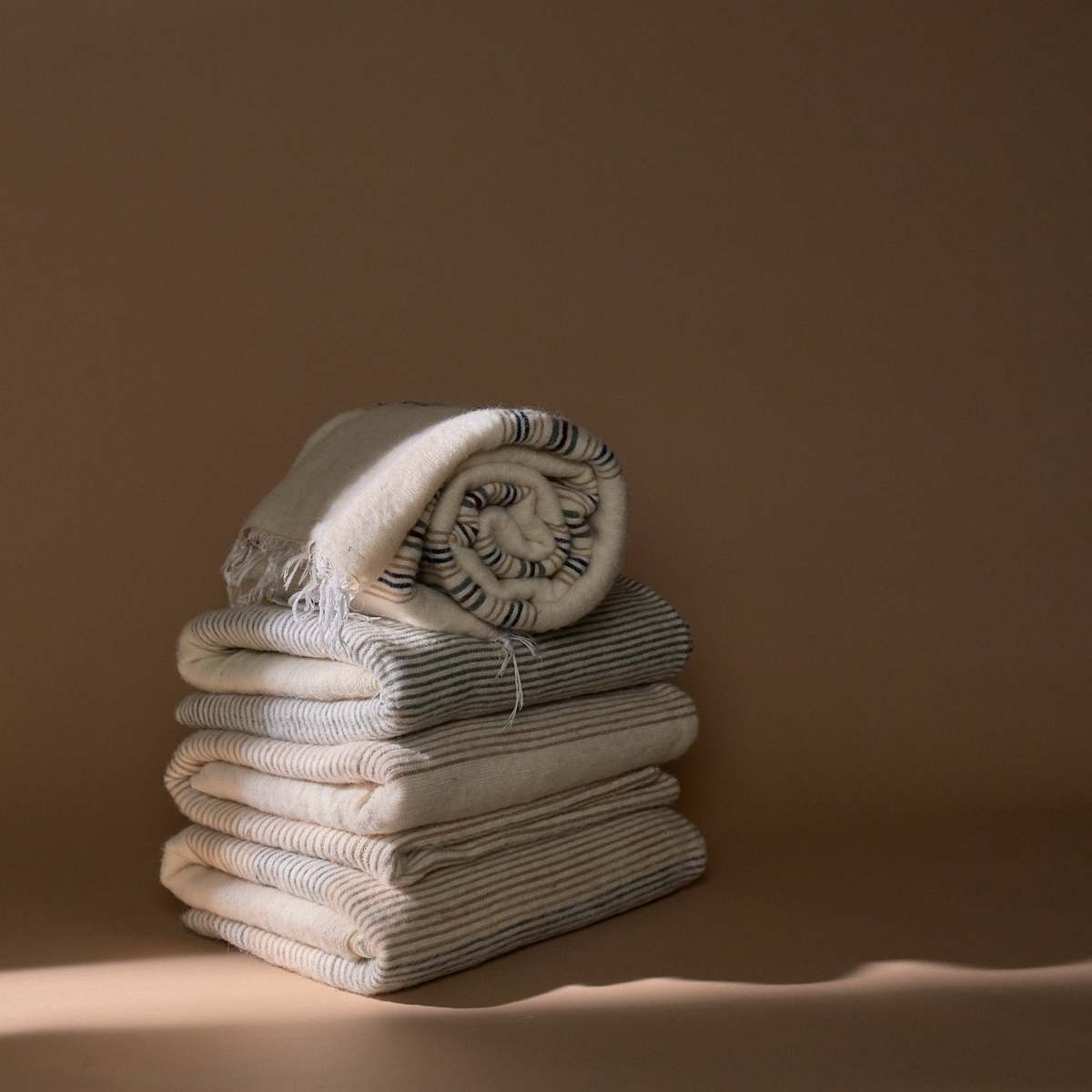 Hassan Camel Hair Blanket - Ivory | Garmentory