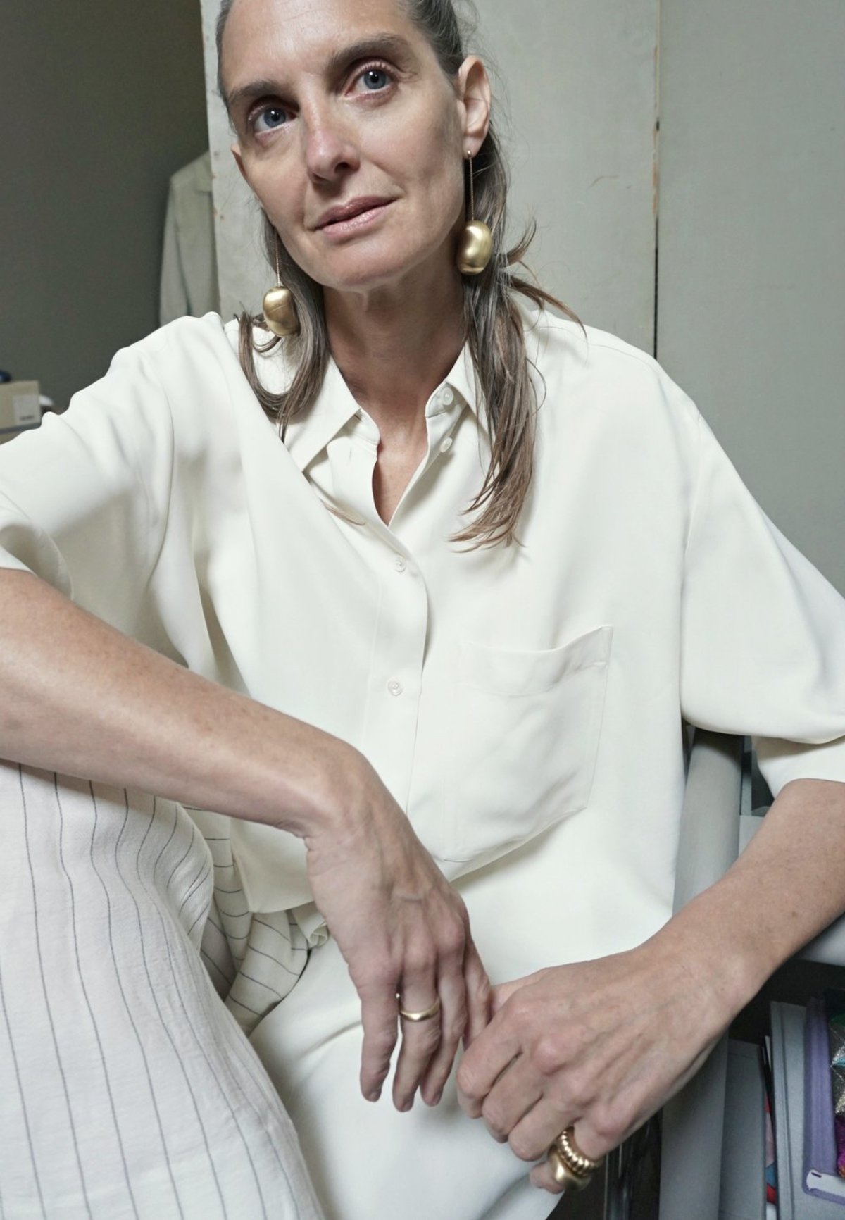 MING YU WANG SHELL RING - BRASS | Garmentory