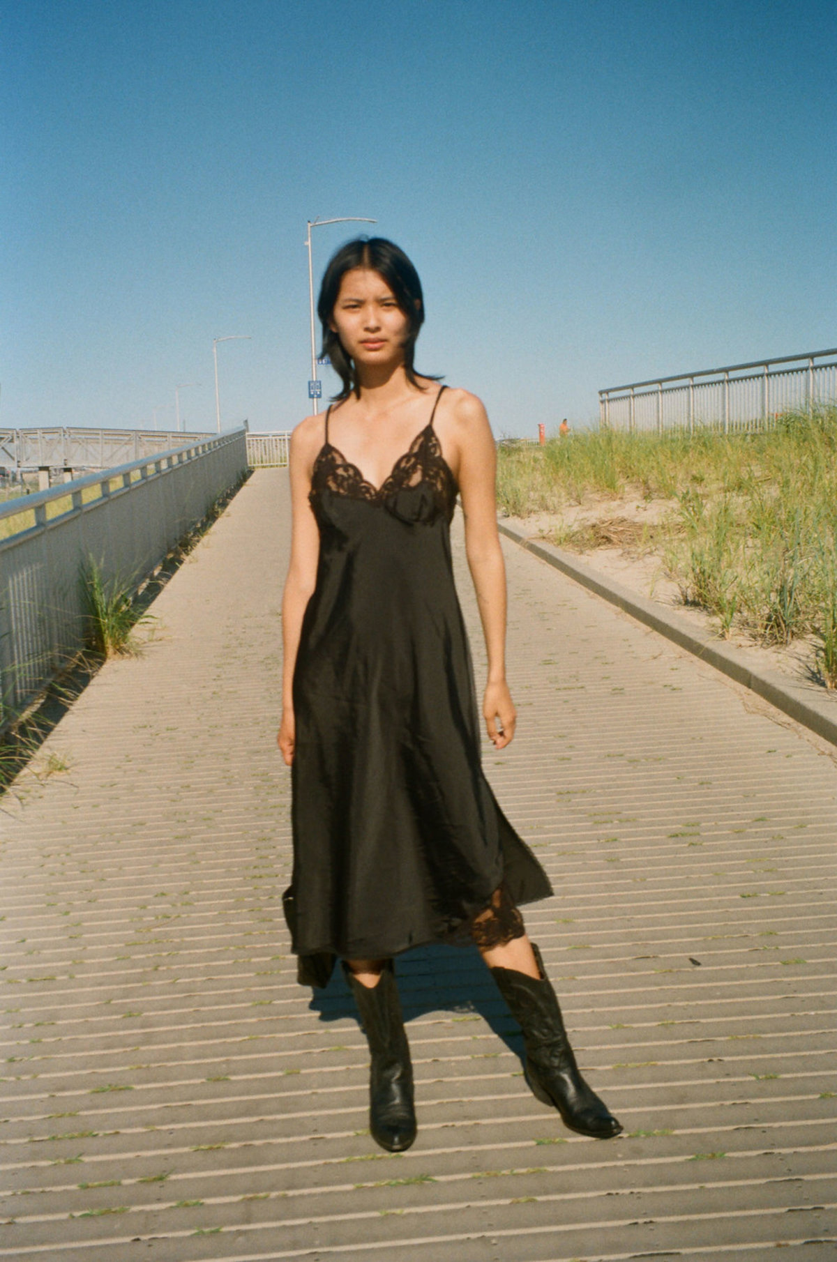 Either And Vintage Lace Slip Dress Black Garmentory