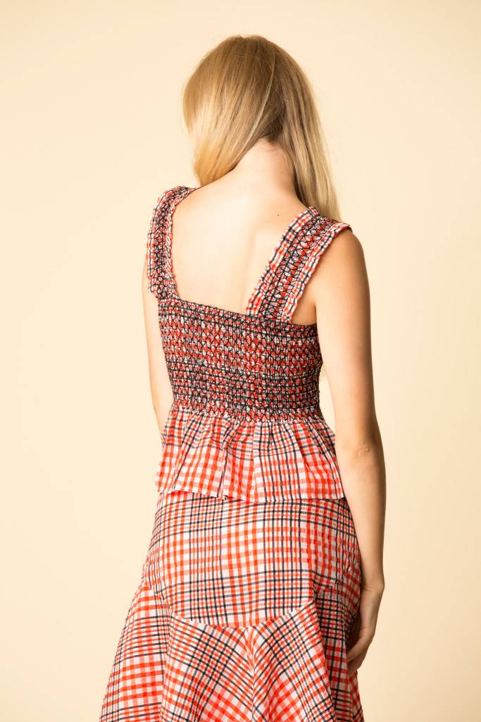 Ganni Charron Top - BIG APPLE RED | Garmentory