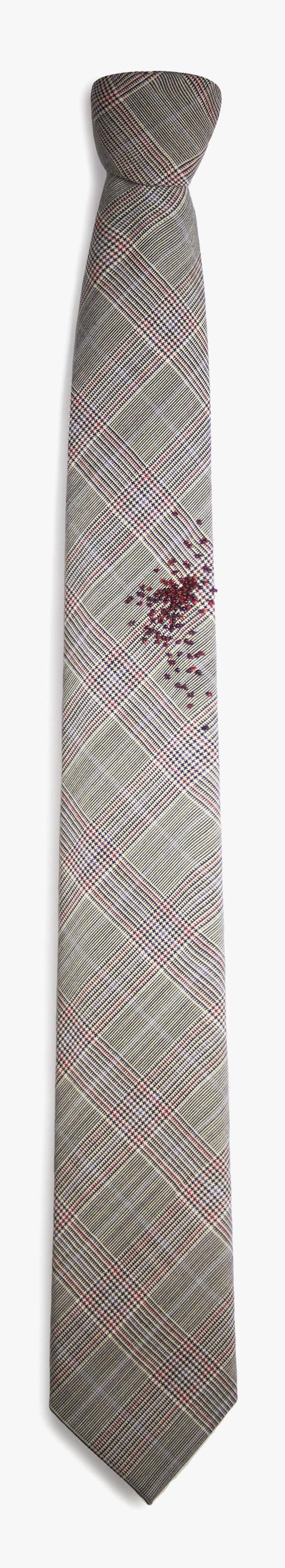 titleofwork 'Ink Stain' on Plaid Necktie 123 | Garmentory