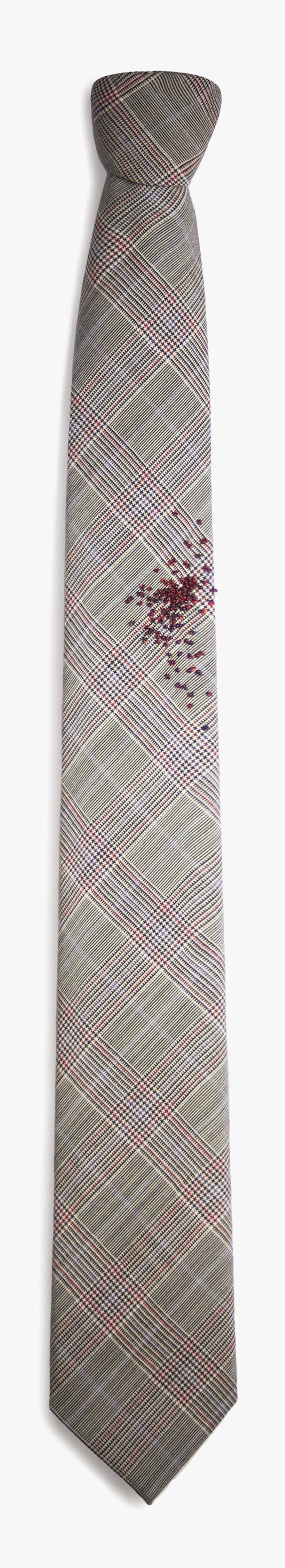 titleofwork 'Ink Stain' on Plaid Necktie 123 | Garmentory