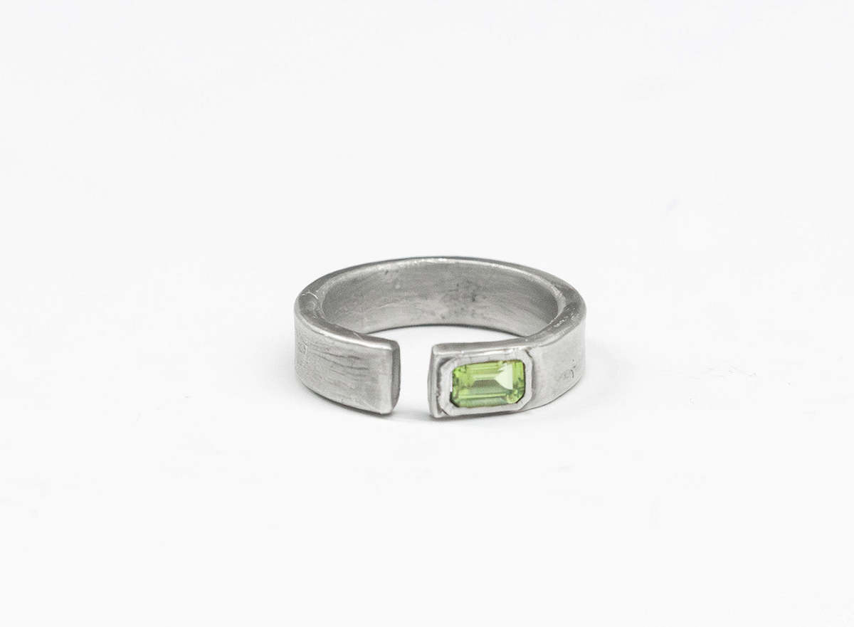 titleofwork 6x4mm Open Peridot Ring 117 | Garmentory