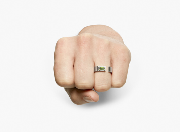titleofwork 6x4mm Open Peridot Ring 117 | Garmentory