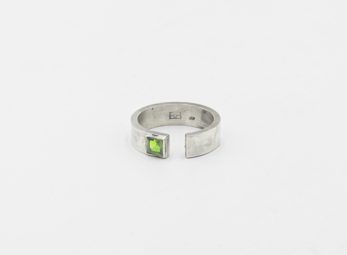 titleofwork 7x2 Mm Open Peridot Ring 146 | Garmentory