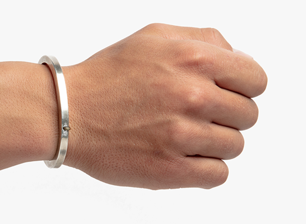 titleofwork Mixed Metal Square Cuff 444 | Garmentory