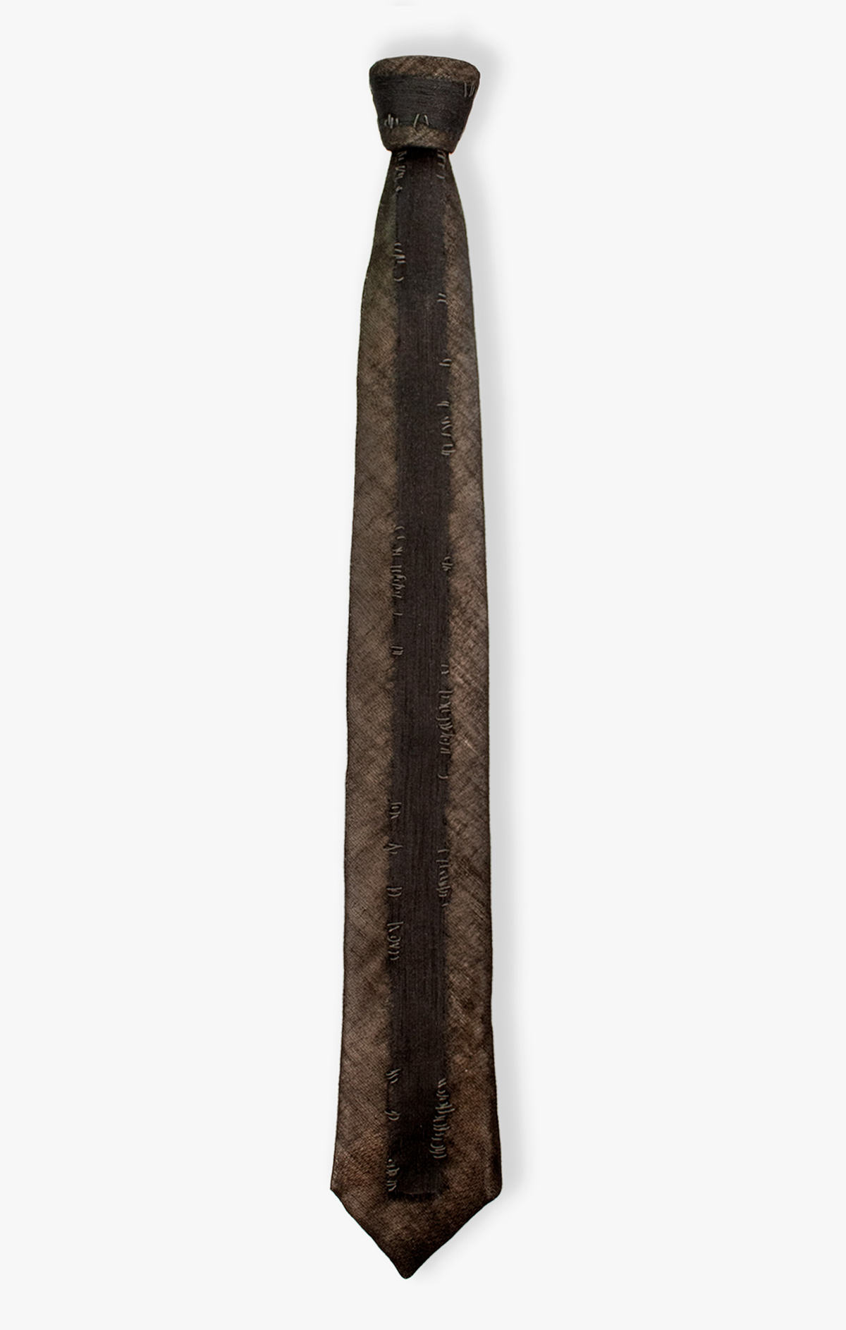 titleofwork Striped Silk Mesh Overlay Necktie 1445 | Garmentory