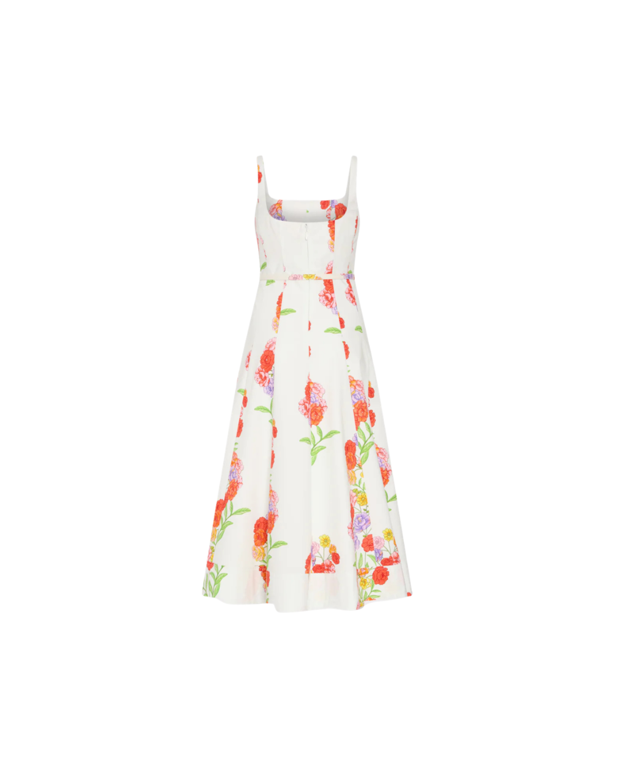 Milly Nia Printed Midi Dress - White Multi | Garmentory