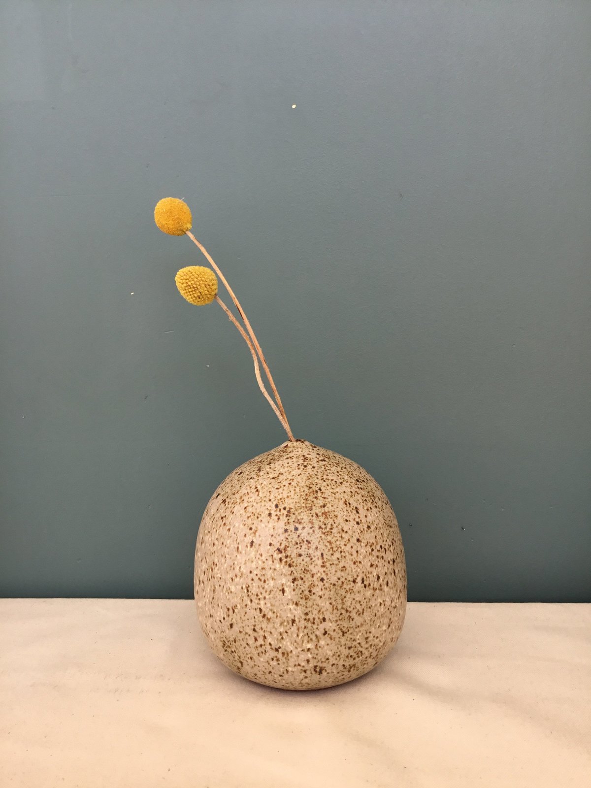 BD Pottery Speckled Balloon Vase | Garmentory