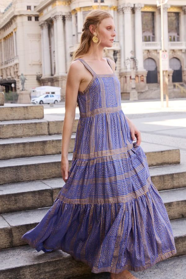 Oliphant Helene Strappy Maxi Dress | Garmentory