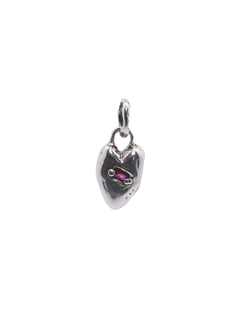 Siri Hansdotter Heart Puff Charm - Sterling Silver/Ruby | Garmentory