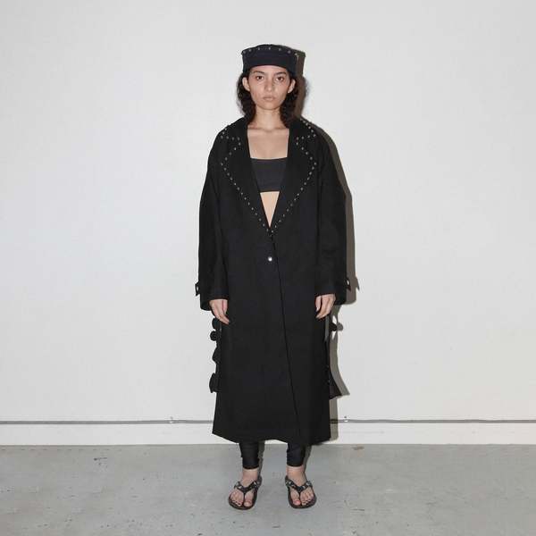 KkCo Rivet Trench Coat - Onyx | Garmentory
